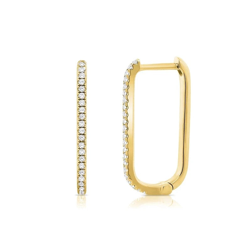 U-Shaped Zirconia Hoops — Claire de Lune